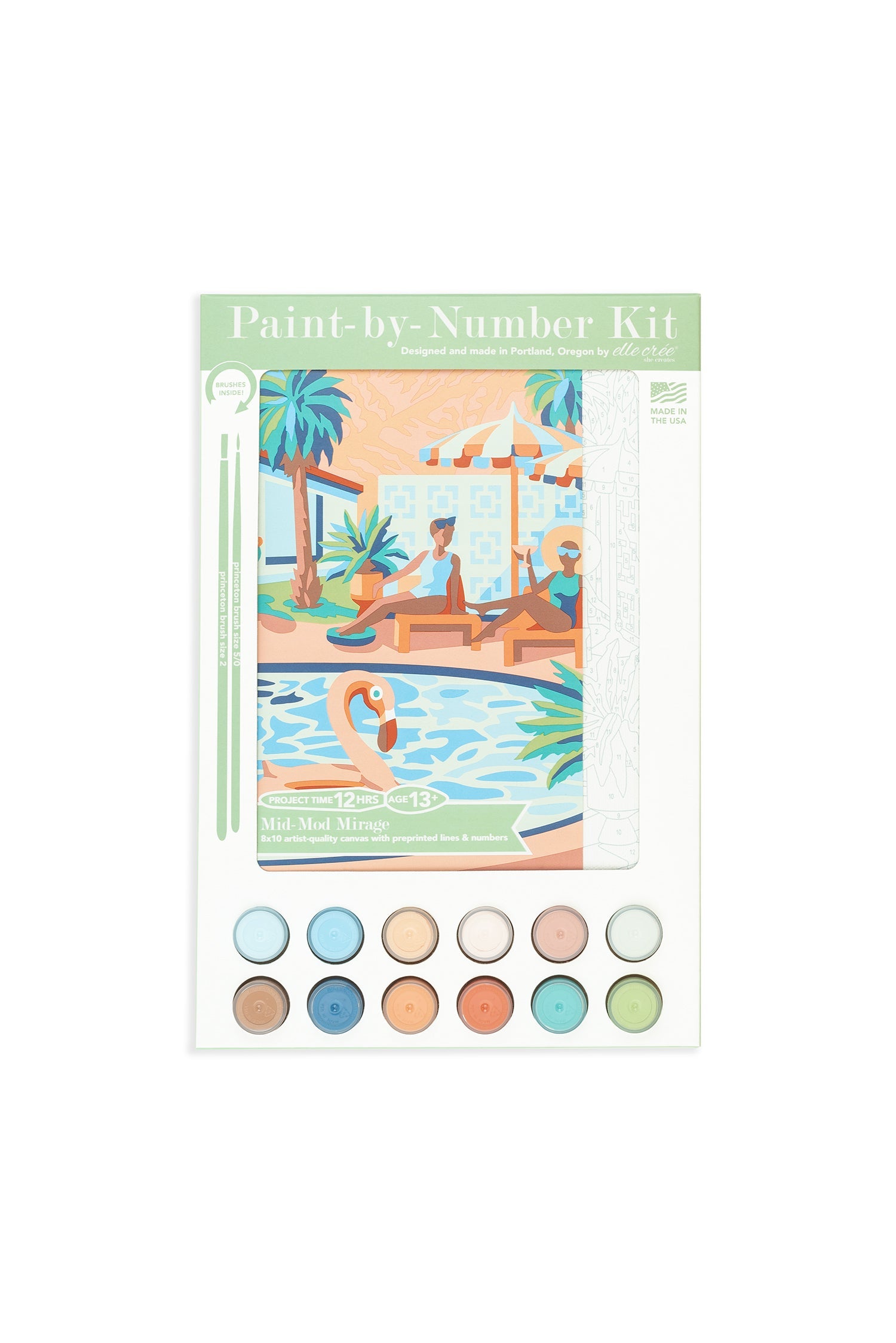 Mid-Mod Mirage | 8x10 paint-by-number kit – Crinkle Dreams