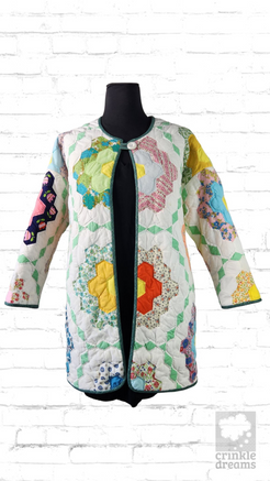 Elemental Coat quilt coat sewing pattern – Crinkle Dreams